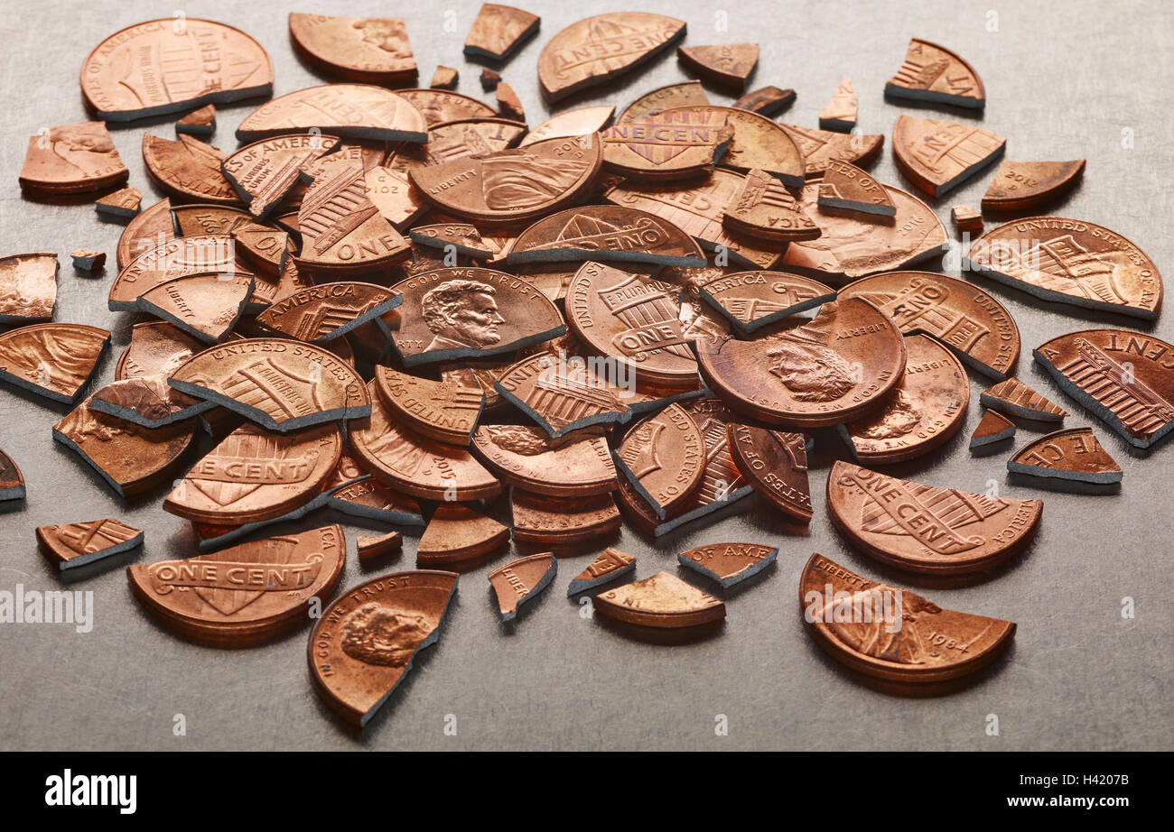 Broken coin hi-res stock photography and images - Alamy