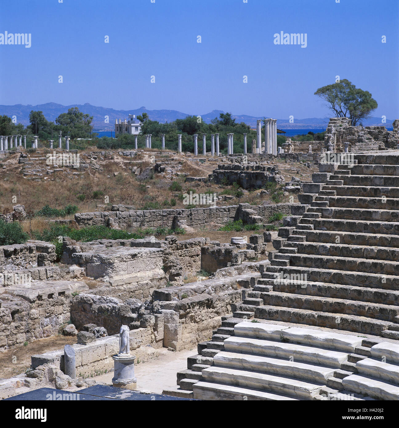 Cyprus, in Turkish, salamis, town, antique, ruins, theatres, Europe ...
