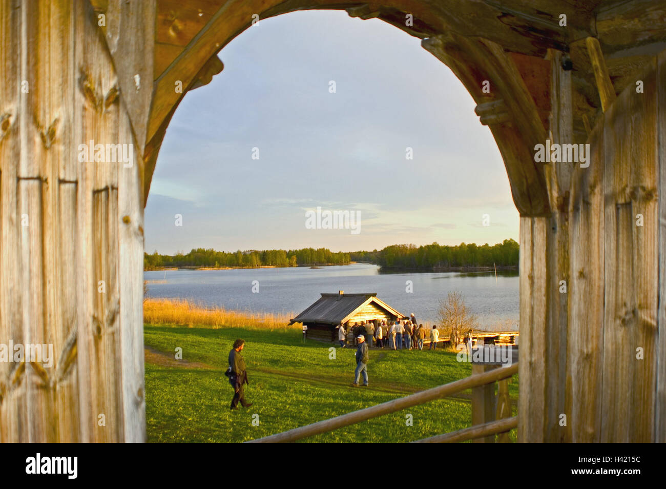 Russia, Karelia, Lake Onega, island, Kischi, lakeside, museum village ...