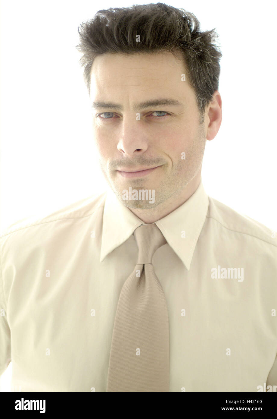 Man, three-day beard, smile, portrait, man's portrait, 30-40 years ...