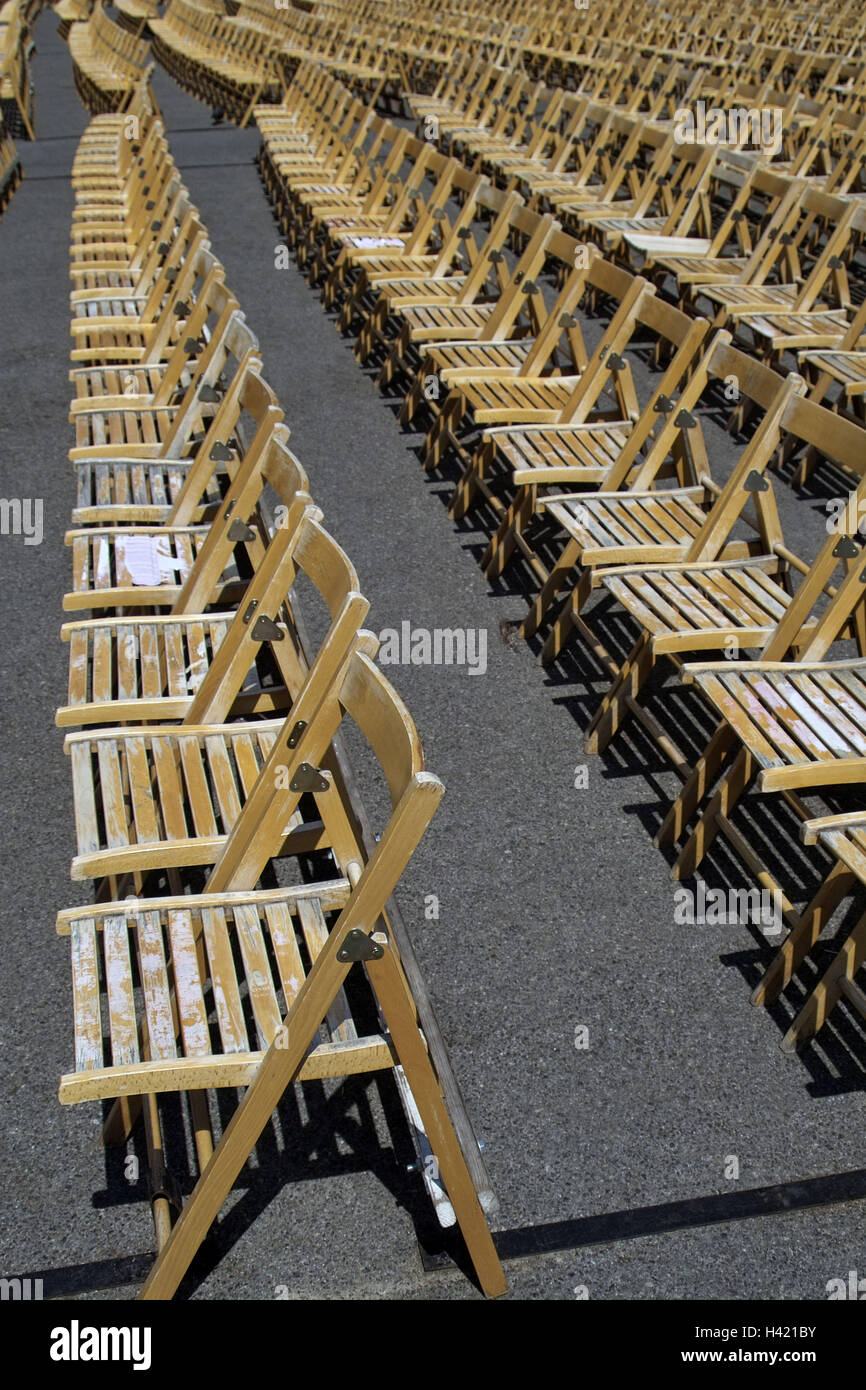 Uncovered areas, chair series, folding chairs, blank, event, event ...