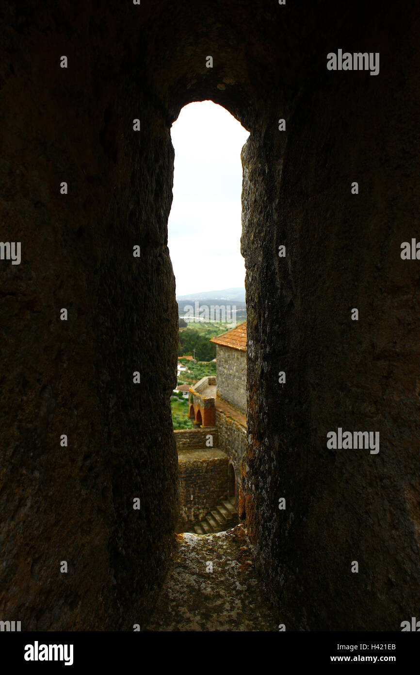 Arrow hole, Porto de Mos, Portugal Stock Photo - Alamy