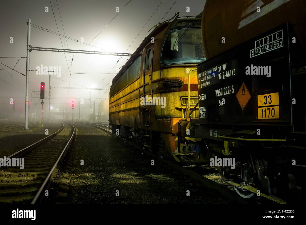 Cargo train on motion hi-res stock photography and images - Alamy