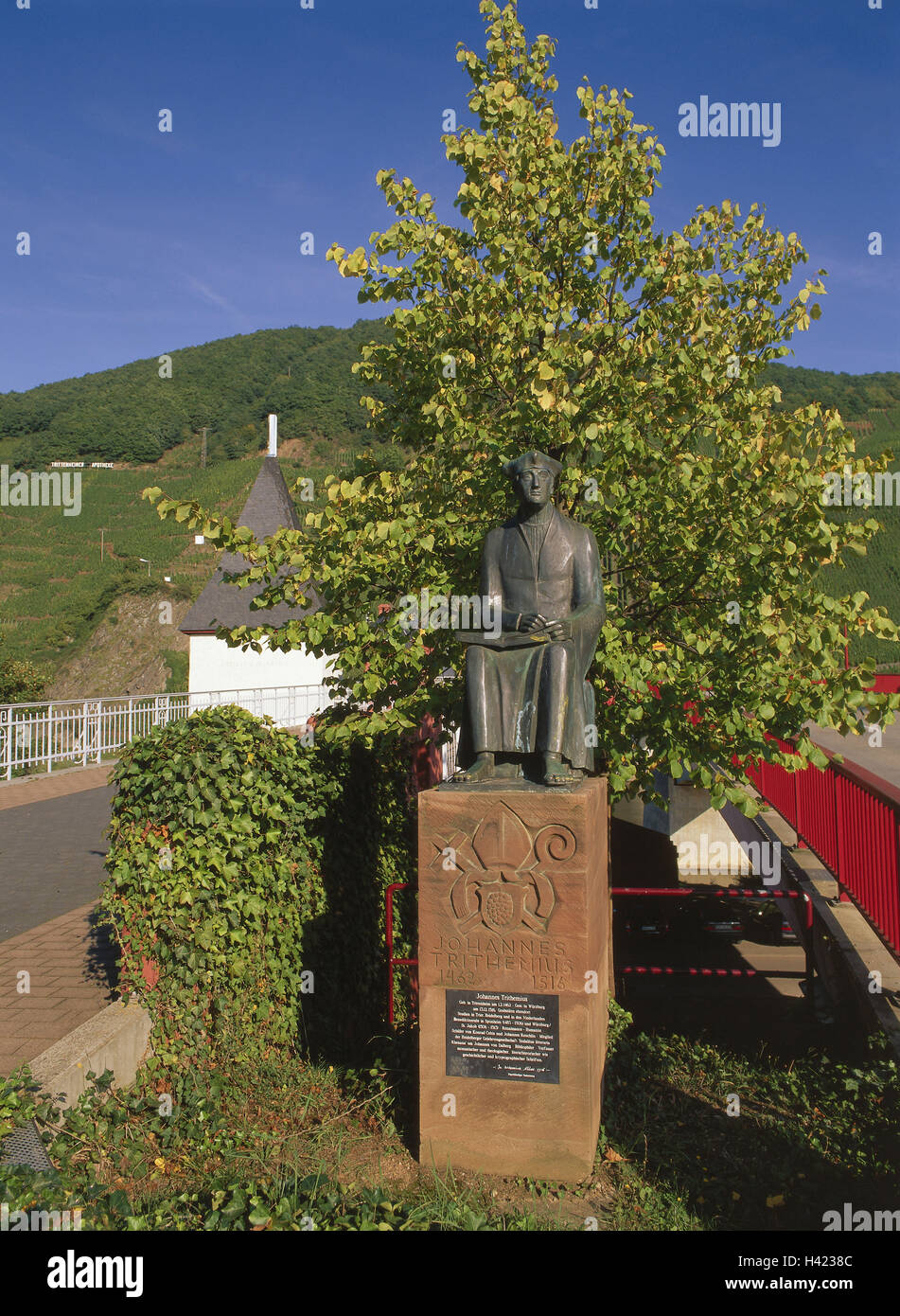 Germany, Rhineland-Palatinate, step home, Trithemius monument, Europe ...
