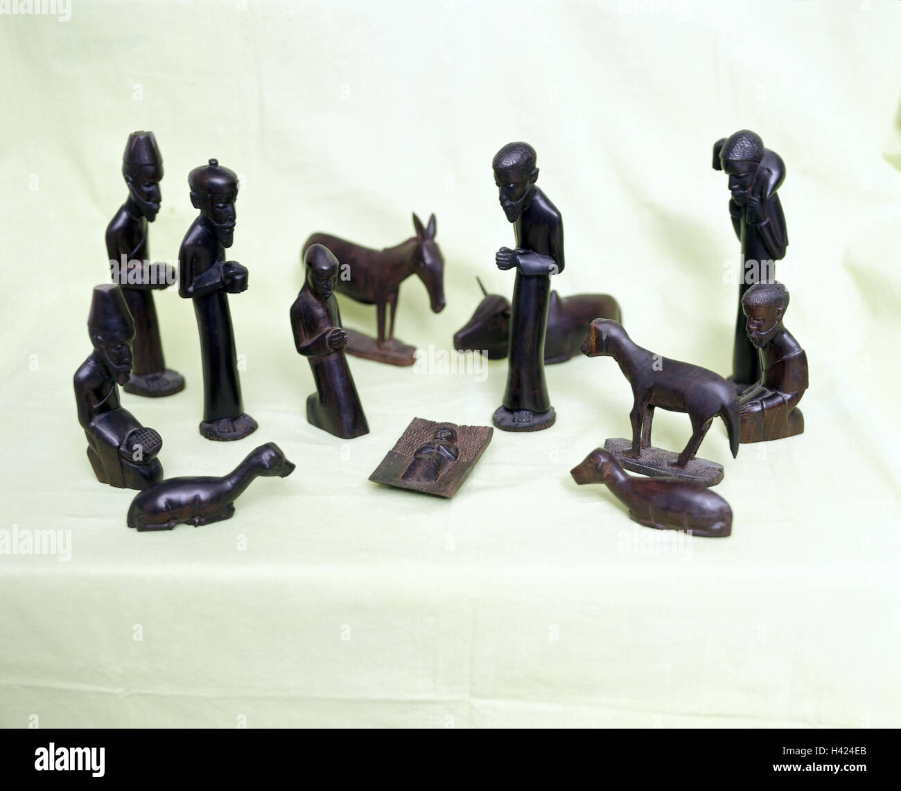 Africa, nativity figurines, "Wamakonde" Christmas, creche, manger ...