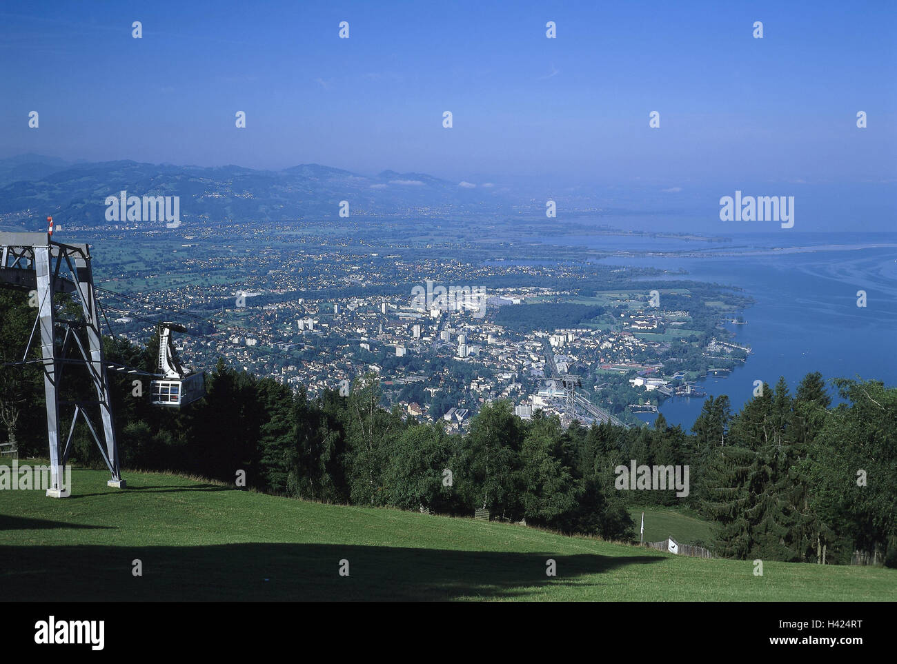 Austria, Vorarlberg, Lake Constance, Bregenz, security trajectory ...