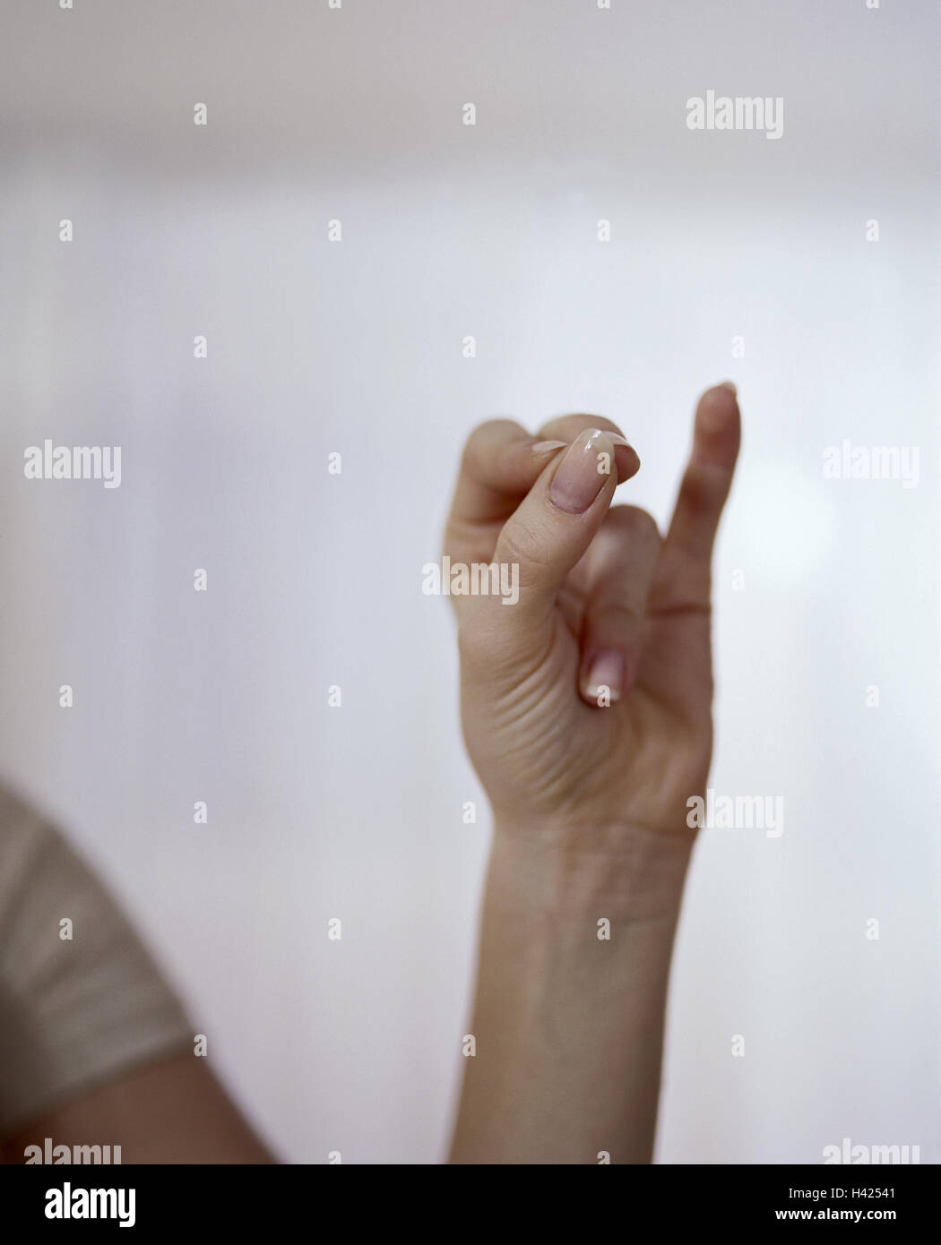 Woman, detail, hand position Mahasir-Mudra esotericism, practise ...