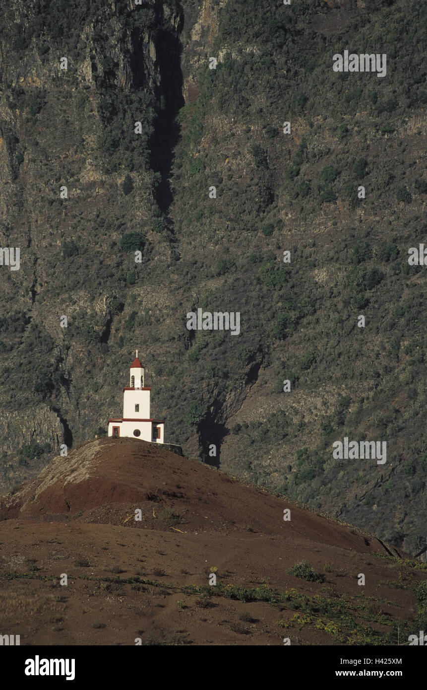 Spain, Canary islands, tablespoons Hierro, Frontera, lava cone, church ...