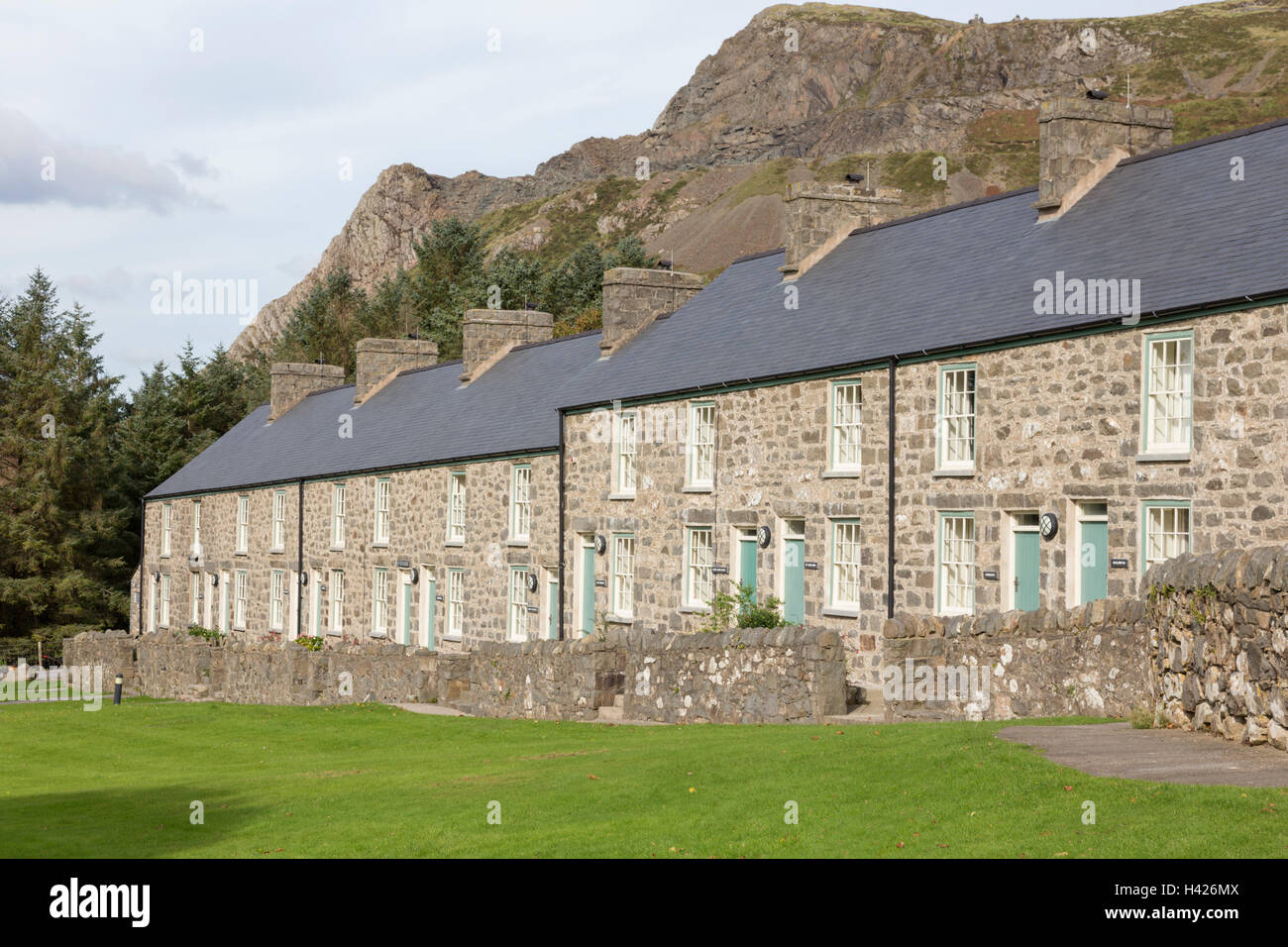 The old quarrying cottages at he Welsh language teaching and heritage ...