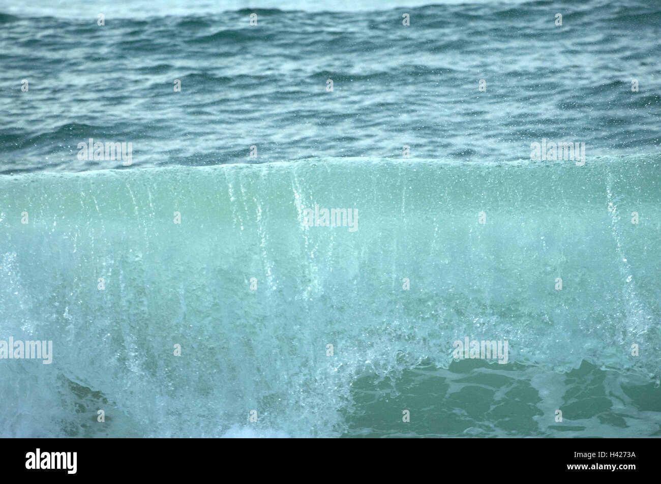 Sea, breaker water, nature, element, force, power, elemental force ...