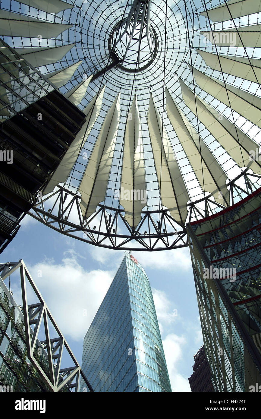 Germany, Berlin, Potsdam space, Sony centre, glass dome, German ...