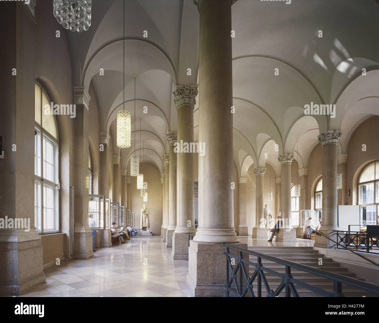 Germany, Upper Bavaria, Munich, Bavarian state library, visitor, Europe ...