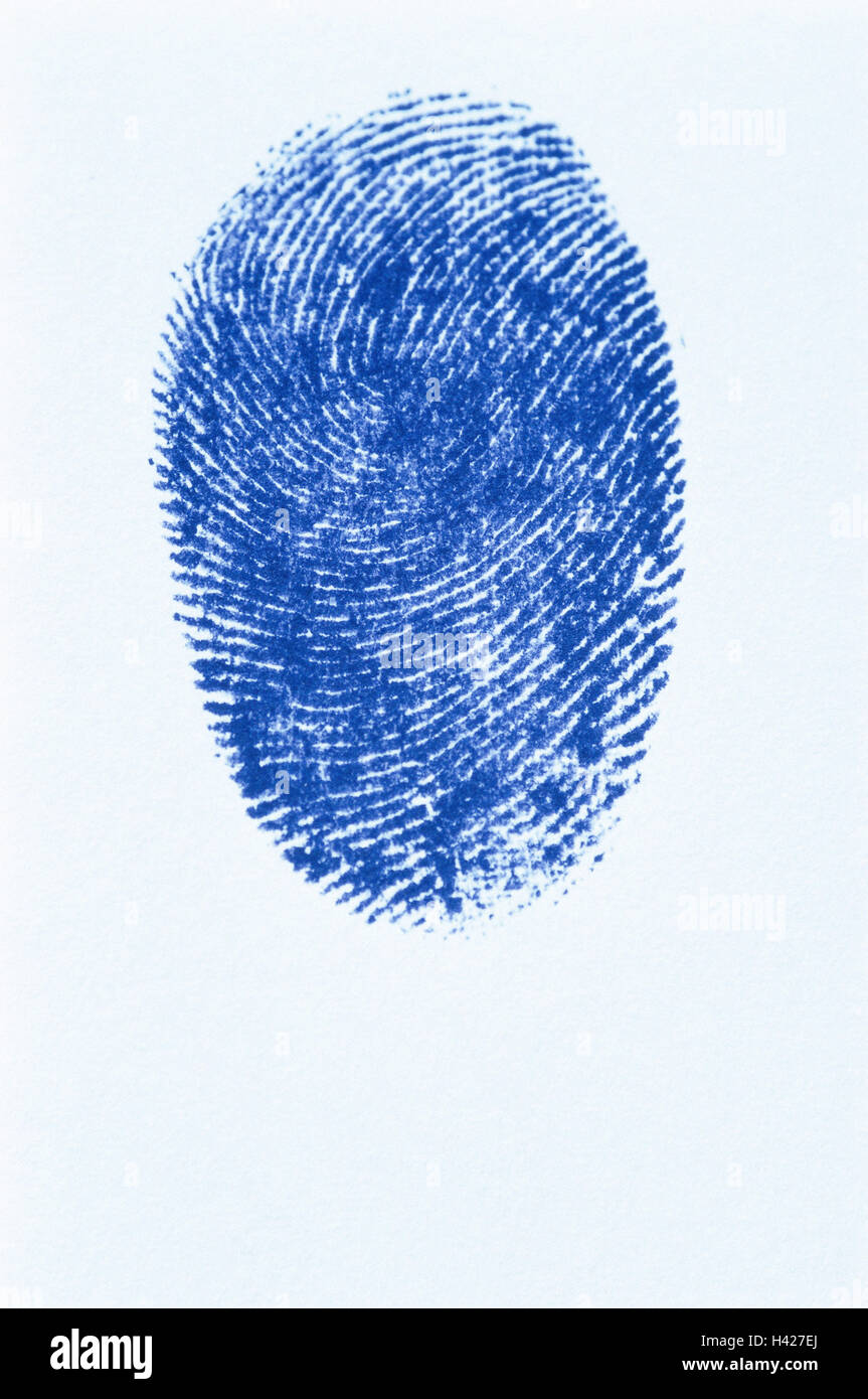 Fingerprint, blue, Fingers, mark, Papillarlinien, grooves, lines ...
