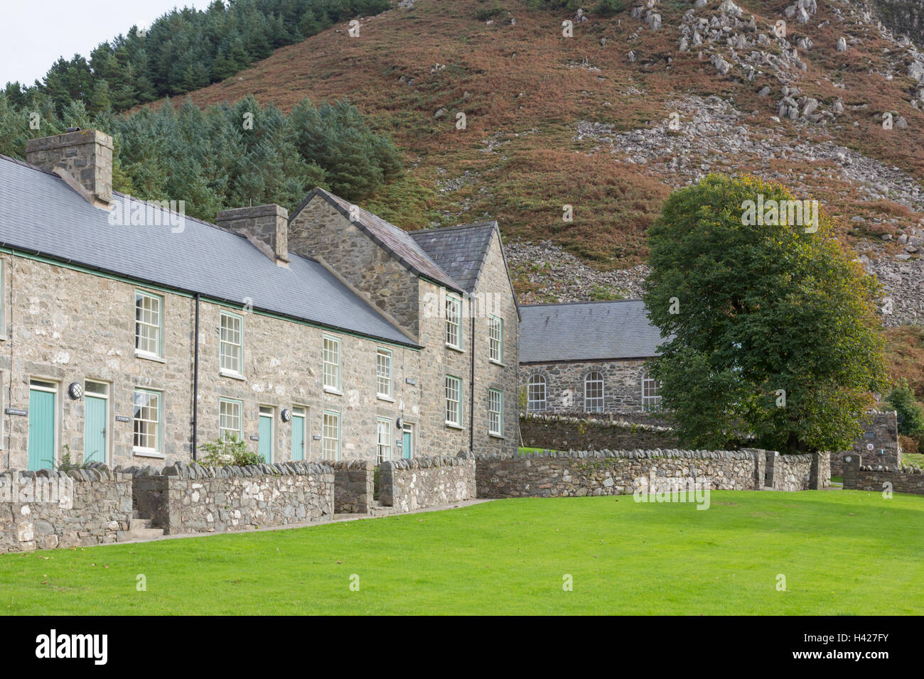 The old quarrying cottages at he Welsh language teaching and heritage ...