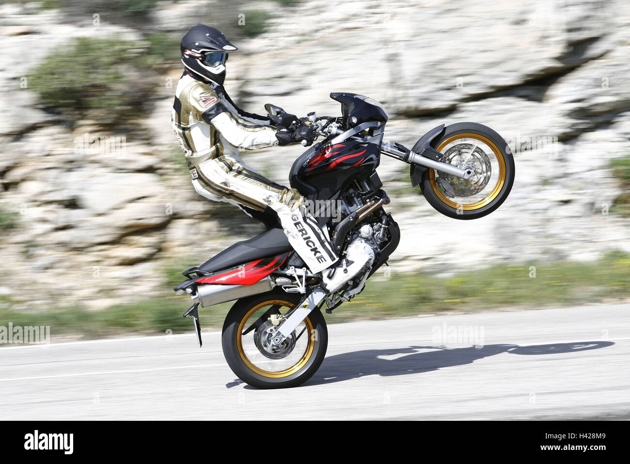 Motorcycle, single cylinder engine fun bikes, Aprilia Stock Photo - Alamy