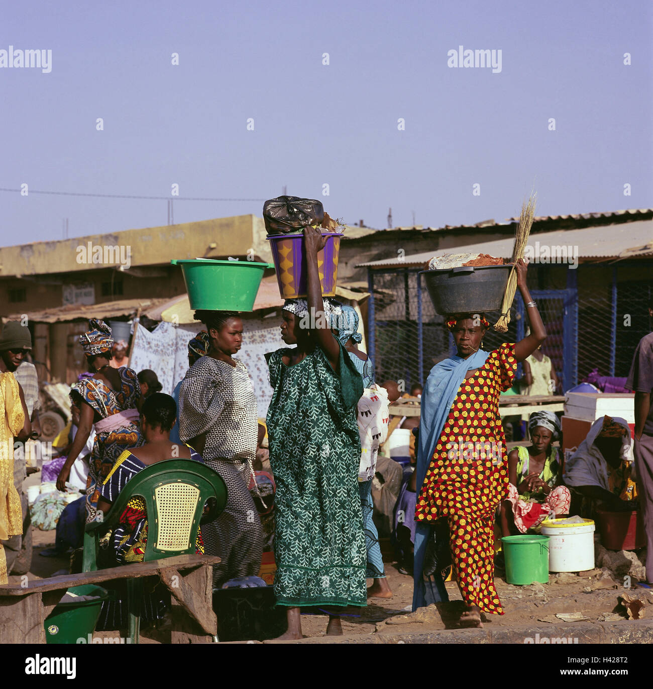 Senegal, Touba region, close Dioubel, market scene, Africa, West ...