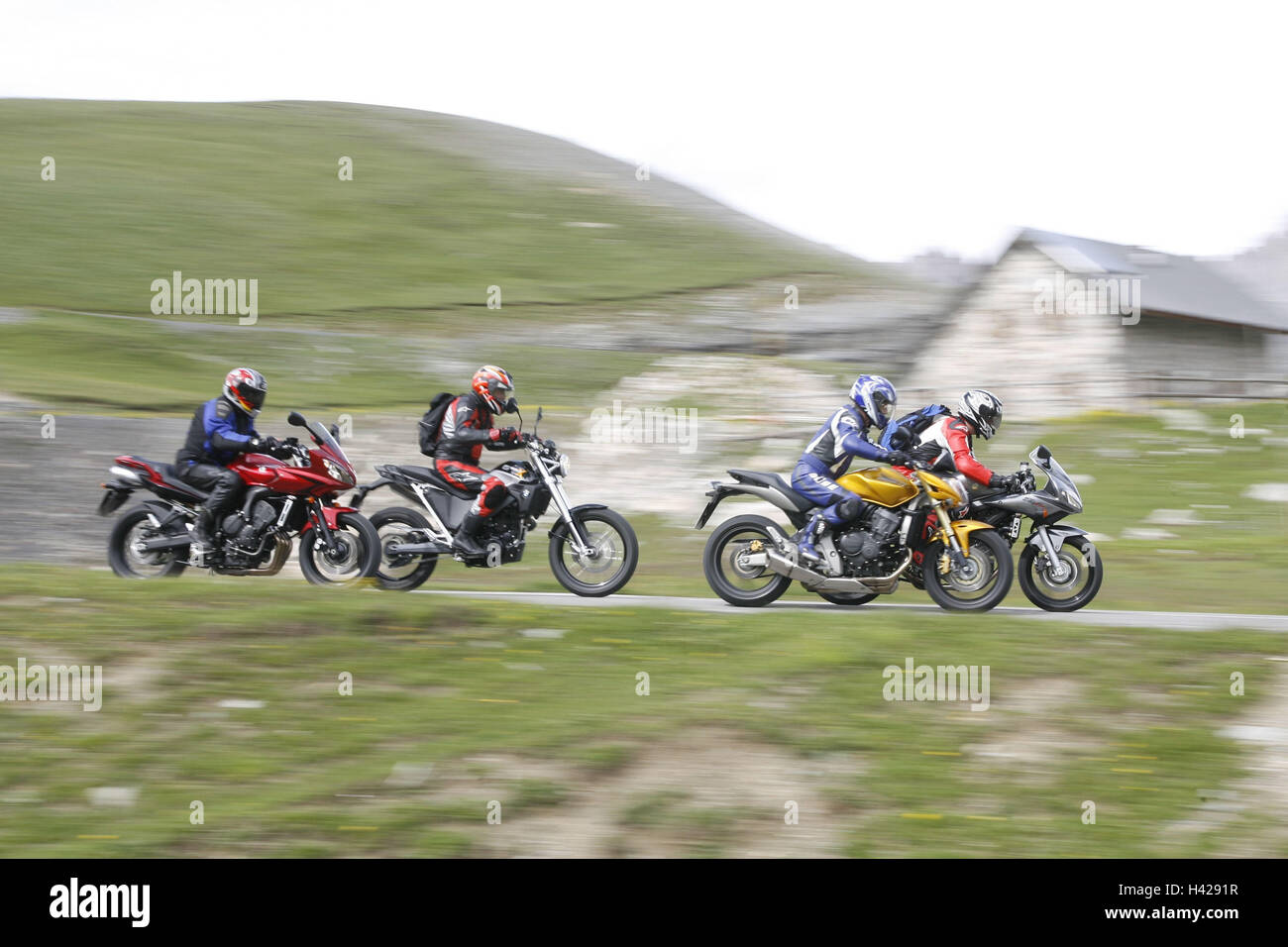 Motorcycles, 4th formation Stock Photo - Alamy