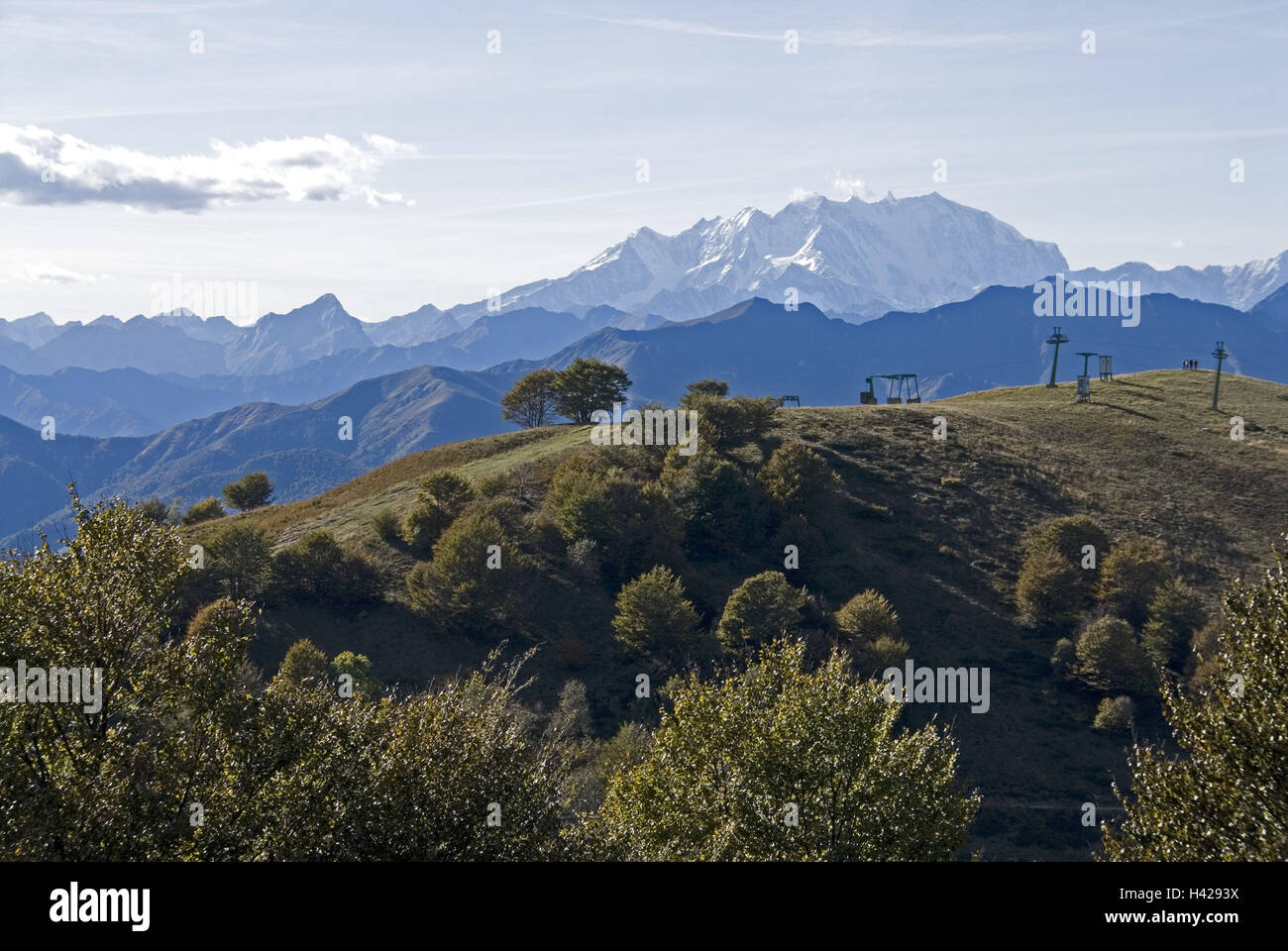 Italy, Piedmont, Monte Mottarone, summit, 1491 m, environment, Alpine ...