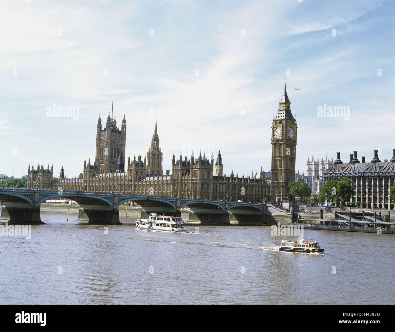 Great Britain, England, London, Big Ben, parliament building, river ...
