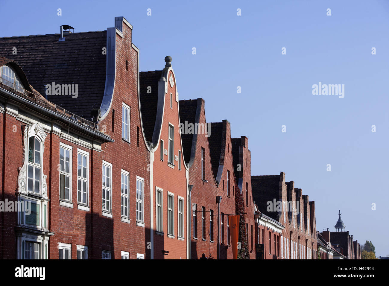 Germany, Brandenburg, Potsdam, house facades, gables, detail, town ...