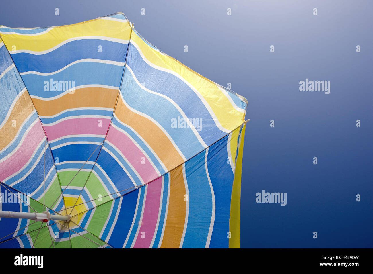 Sunshade, brightly, touched, detail, heavens, blue, cloudless, sunny ...