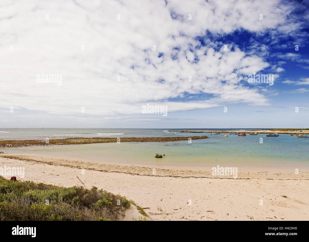 South Africa, Western Cape, Overberg, Struisbaai, harbour, beach ...