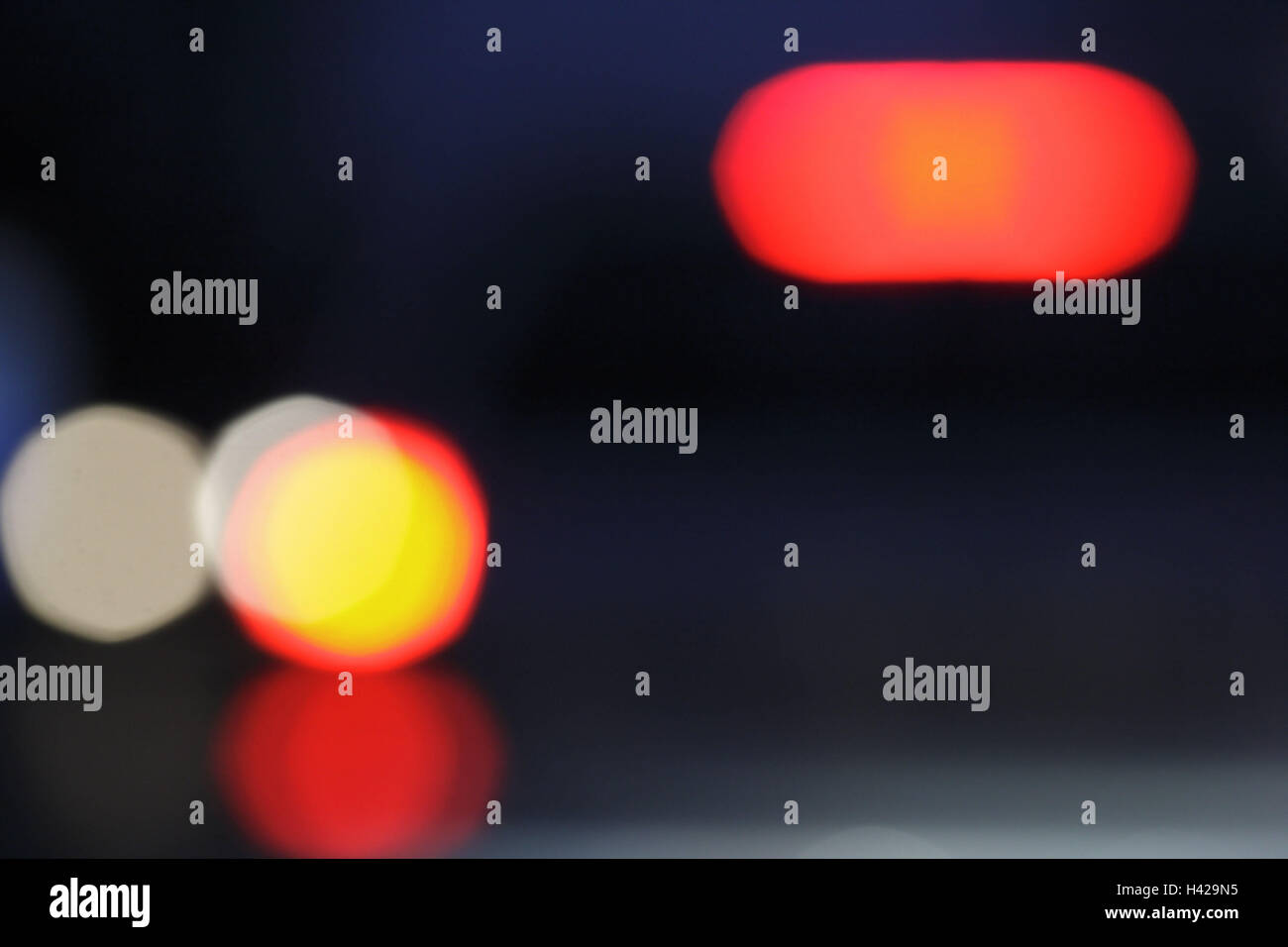 Points light, red, yellow, shine, night, lights, colours, passed away ...