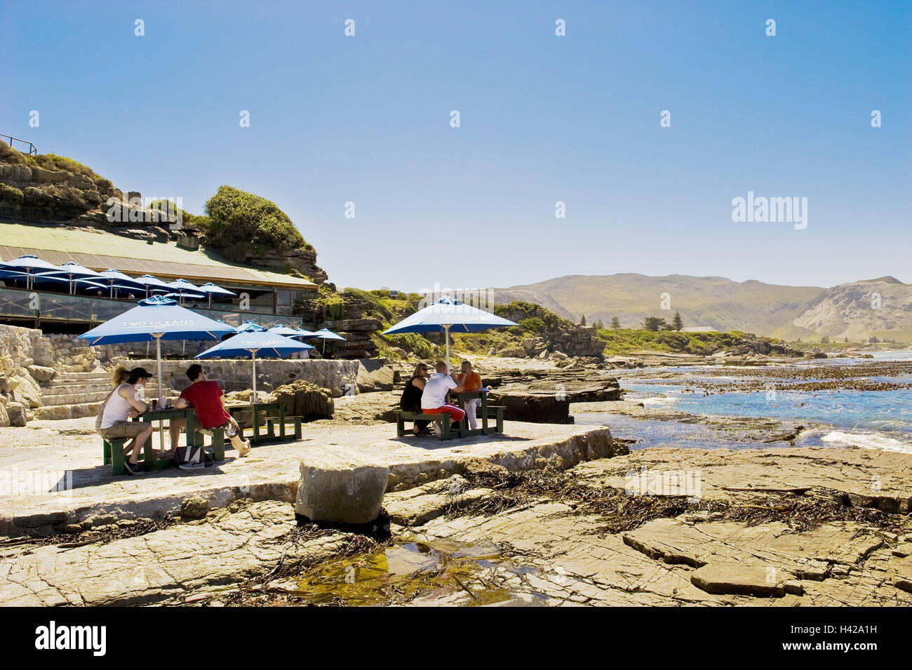 South, Africa, west cape, mountain Over, walker Bay, Hermanus, beach ...