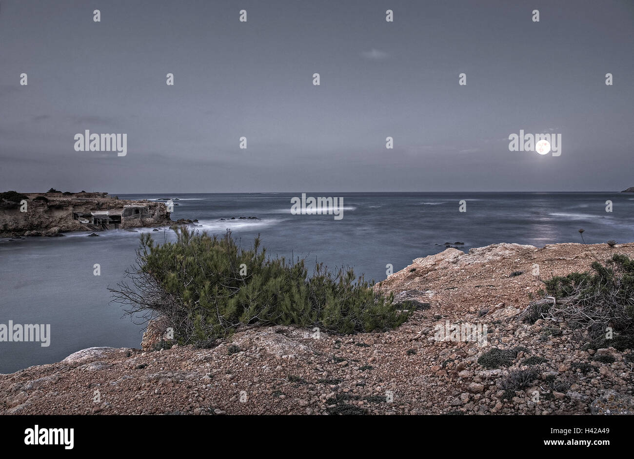 Spain, the Balearic Islands, Ibiza, San Carlos, scenery, sea, cliffs ...