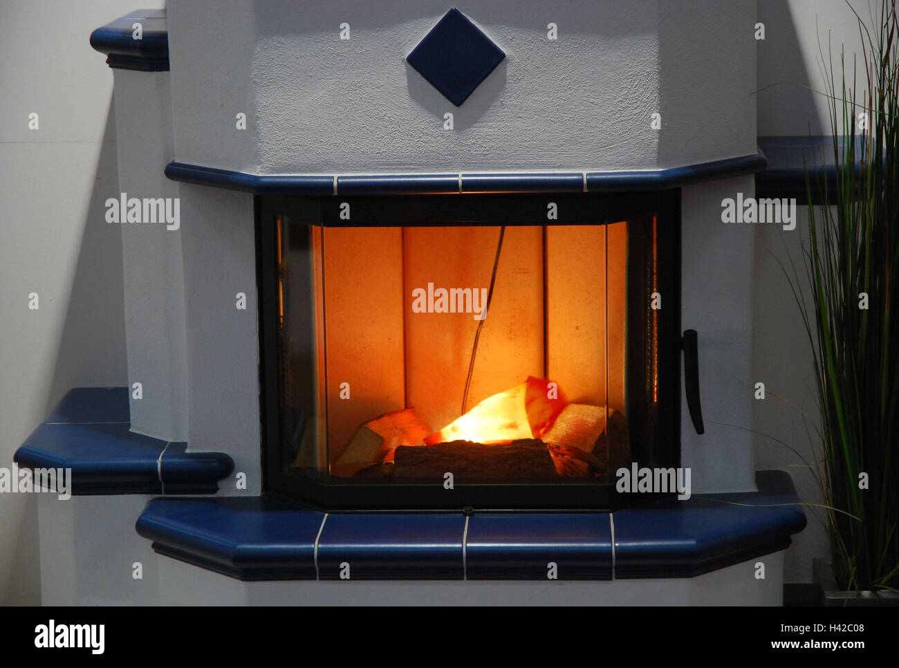 Chimney kiln, open fire, flames Stock Photo - Alamy