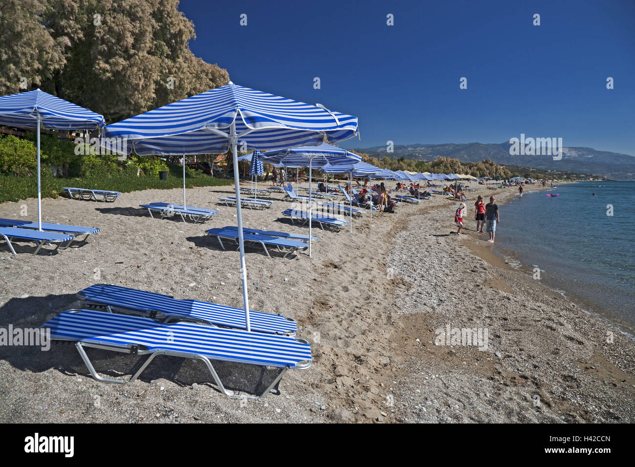 Beach Votsalakia, island Samos, Mediterranean island, Greece, Europe ...