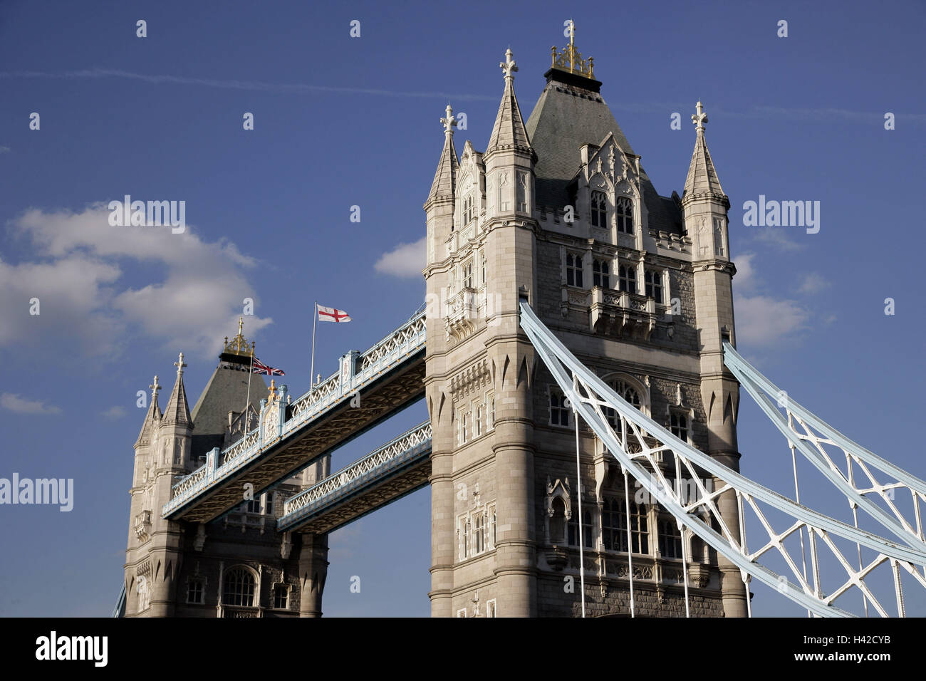 Great Britain, England, London, river Thames, tower bridge, detail ...