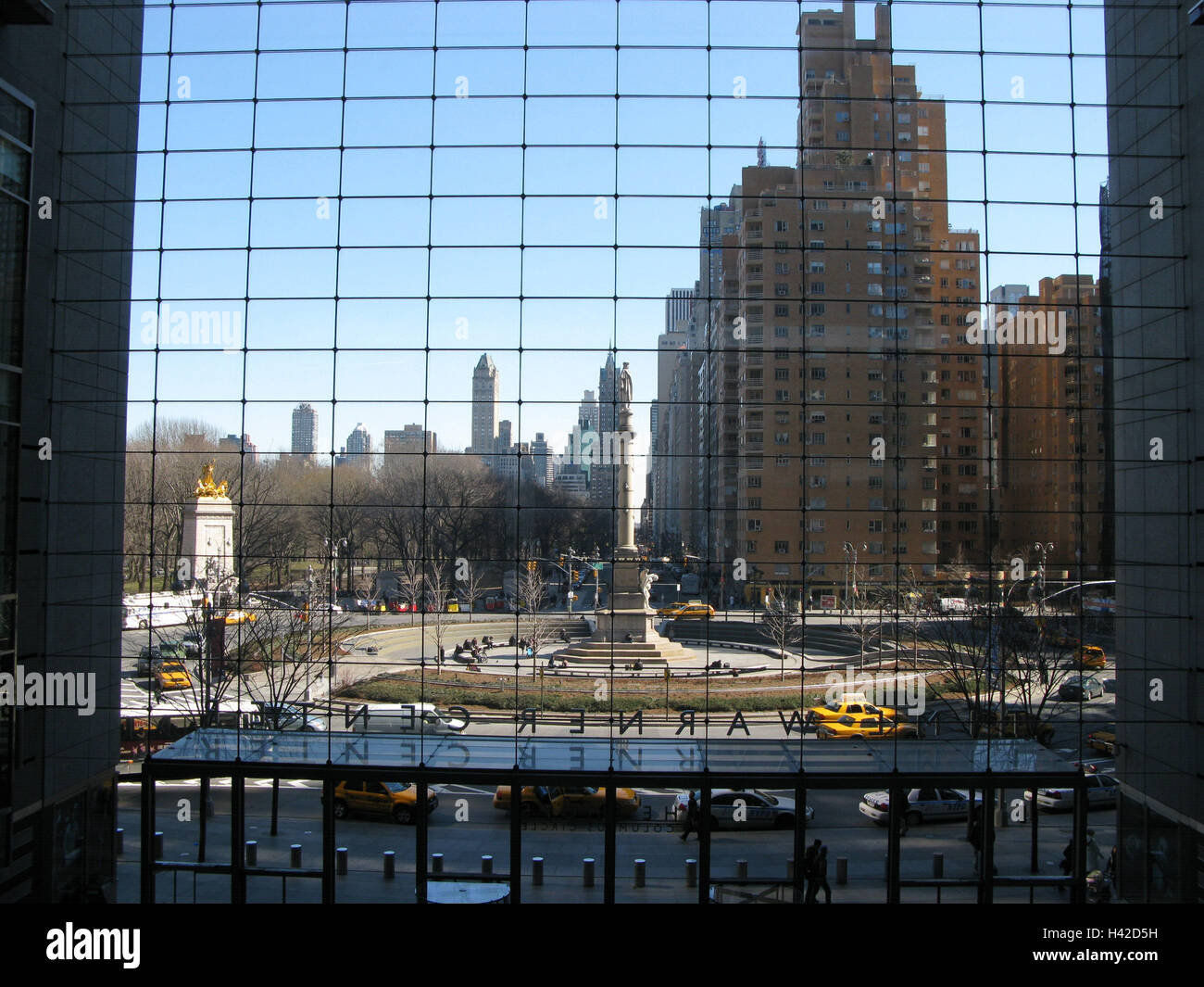 The USA, New York city, Columbus Circle, detail, North America, town ...