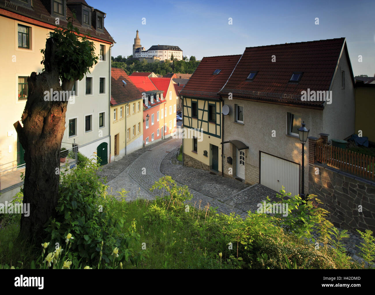 Germany, Thuringia, Weida, alley Stock Photo - Alamy