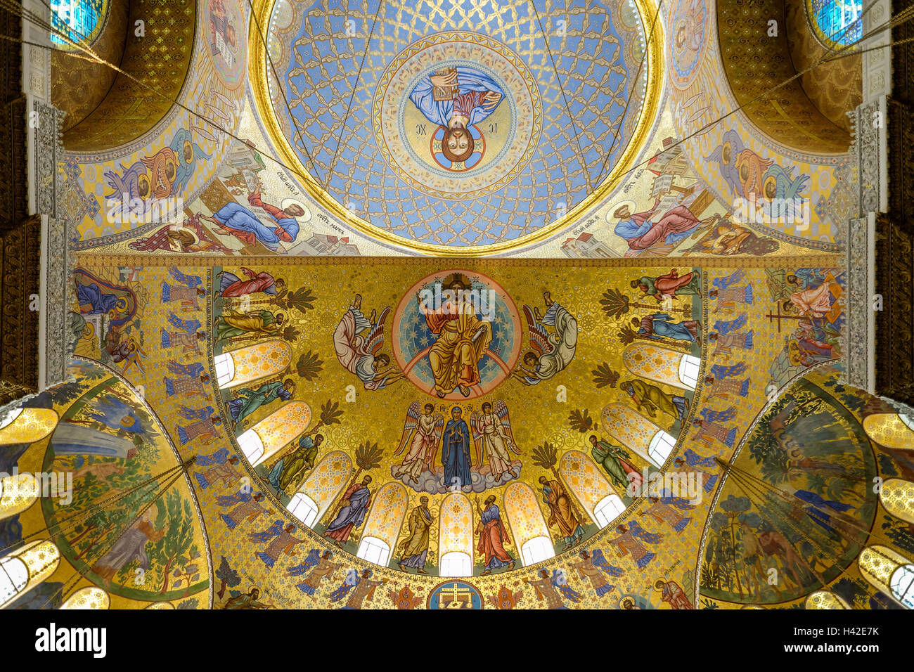 Cupola of Naval St. Nicholas Cathedral in Kronstadt, Russia Stock Photo ...