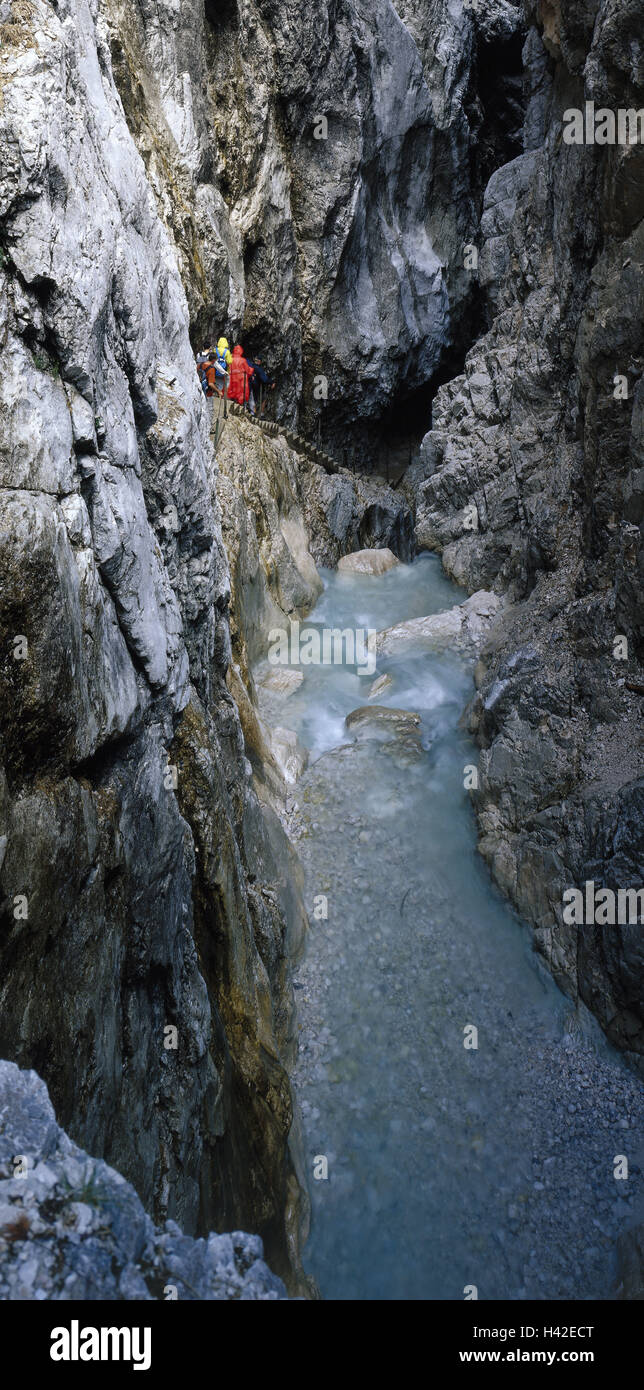 Germany, Upper Bavaria, howler brook, Höllental gorge, Europe, Bavaria ...