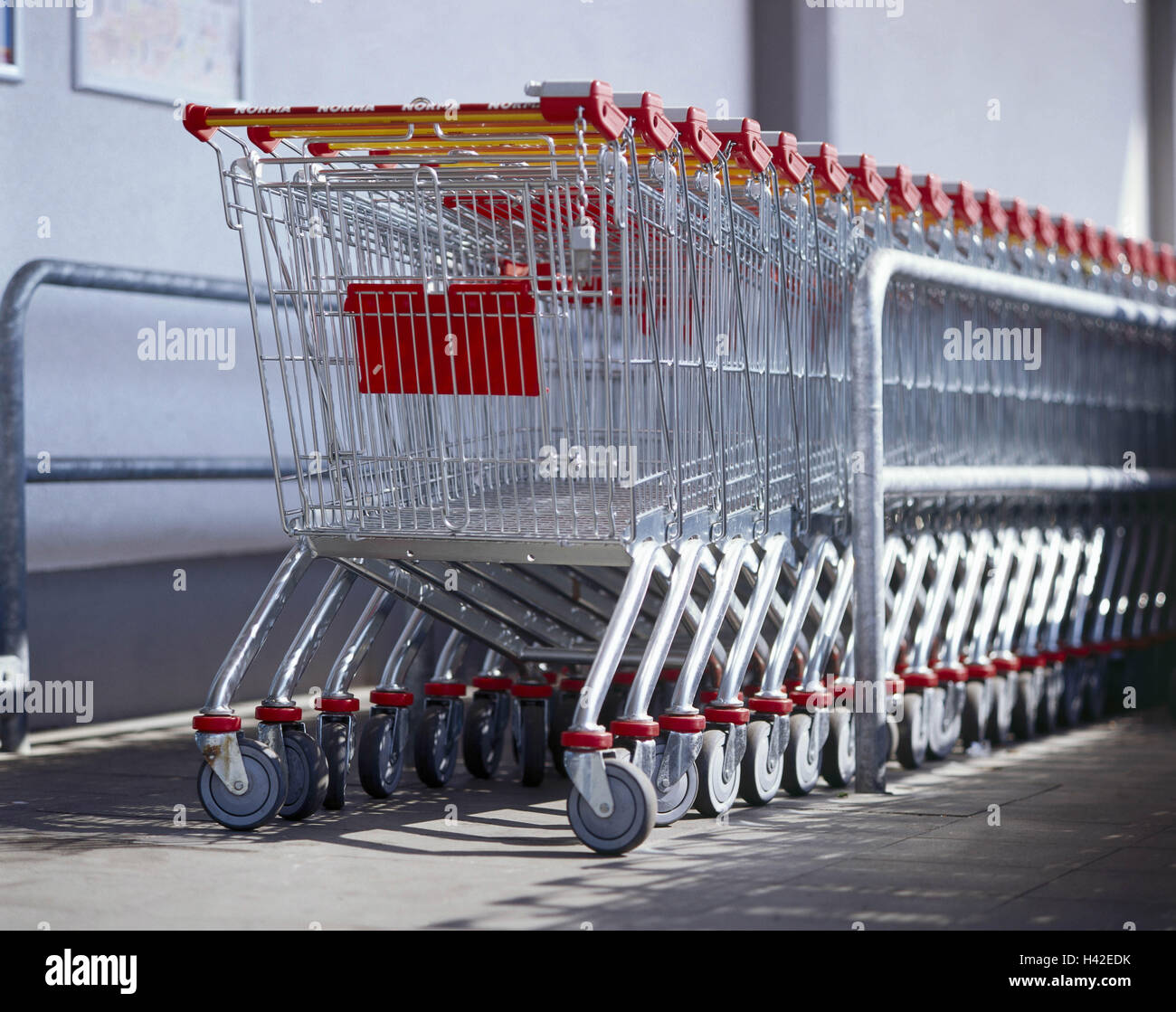 Supermarket, shopping cart, series, detail, shopping, basket goods ...