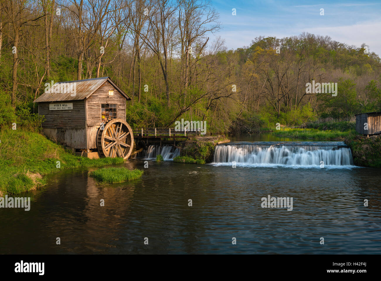 Iowa County, Wisconsin: Hyde's mill in early spring Stock Photo - Alamy