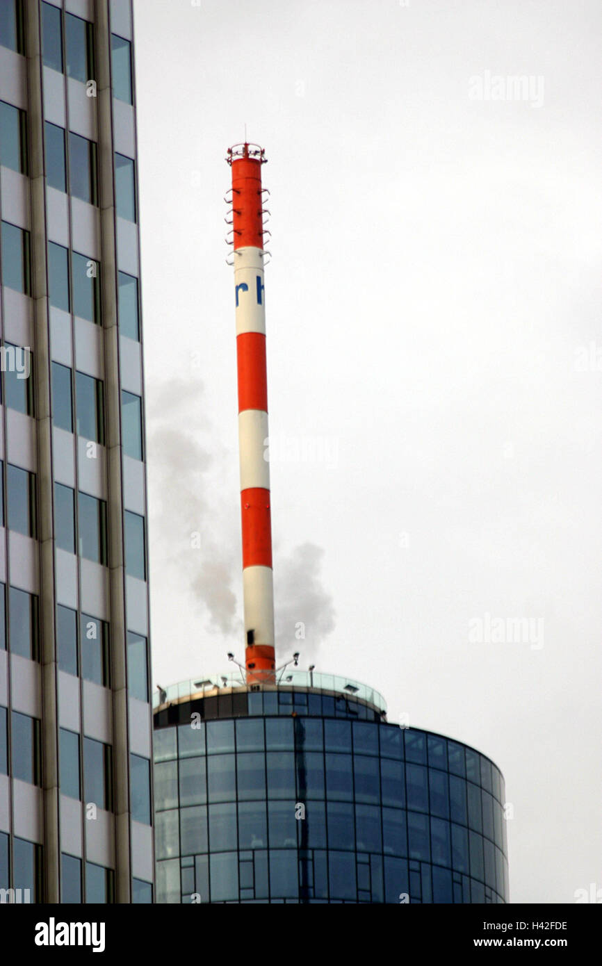Germany, Hessen, Frankfurt on the Main, Main Tower, detail, spire ...