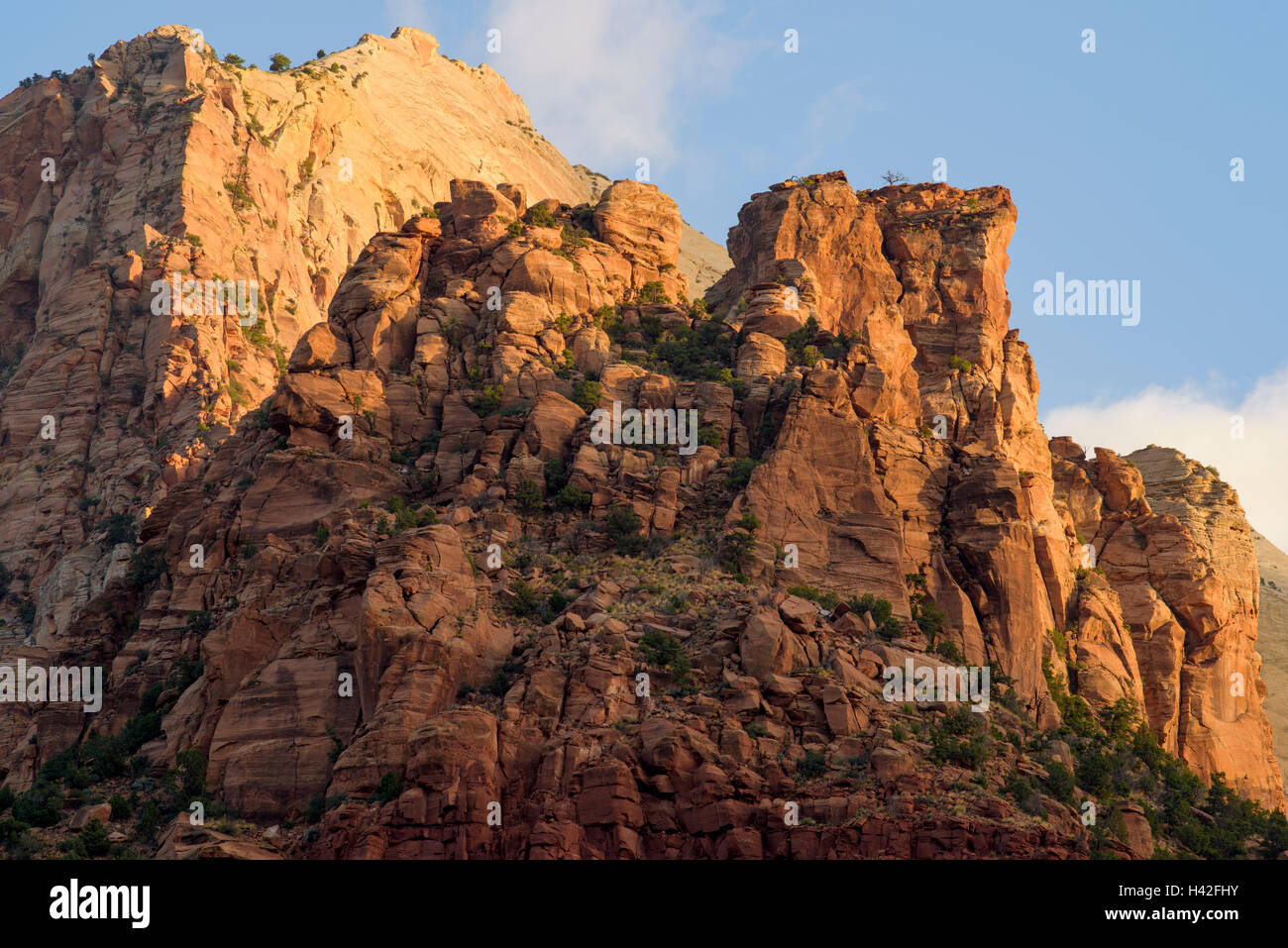 Mountain Scenery, Zion National Park, located in the Southwestern ...