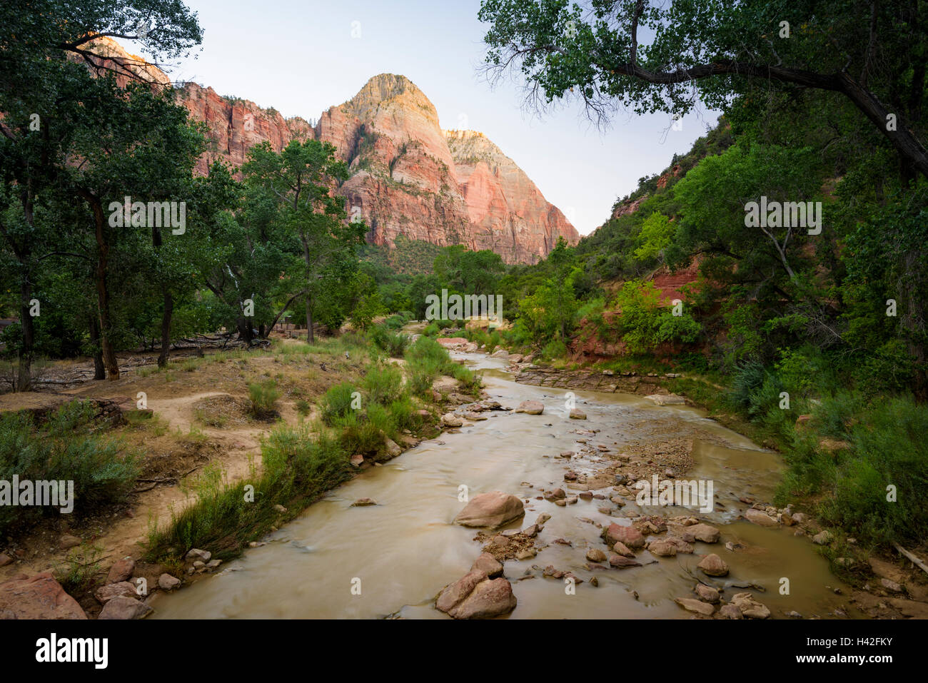 Mountain Scenery, Zion National Park, located in the Southwestern ...