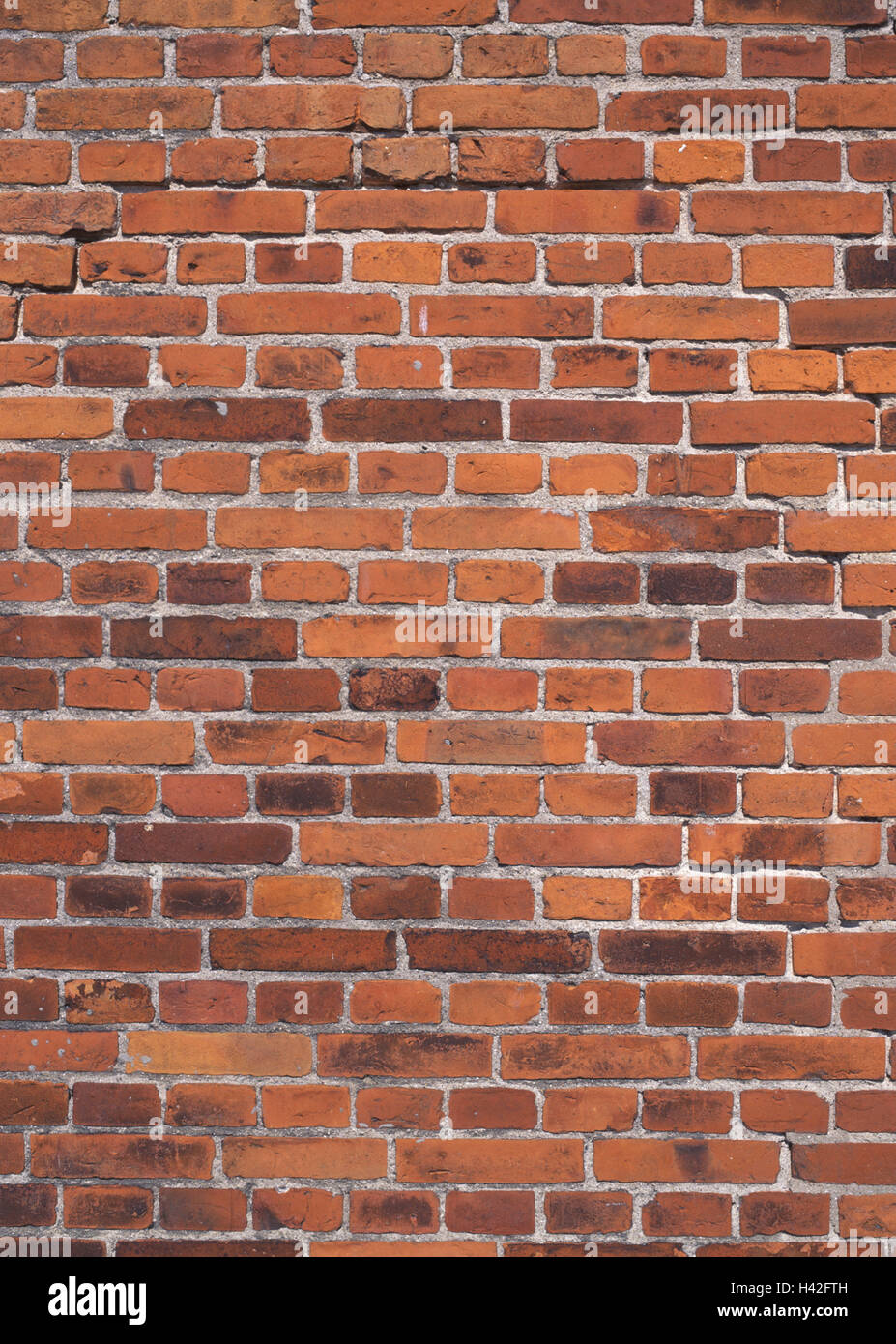Brick defensive wall, detail, brick wall, clay brick wall, masonry ...