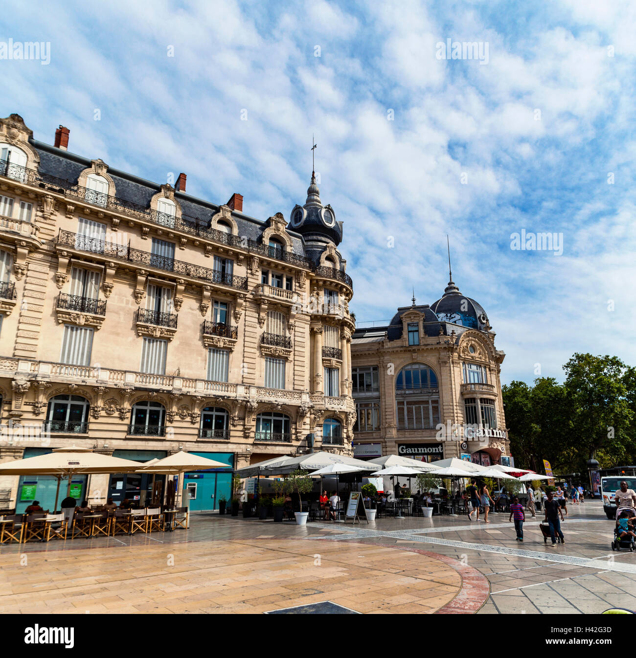 View at traditional houses in Montpellier, France Stock Photo - Alamy