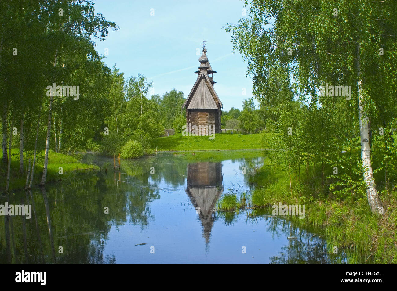 Russia, Kostroma, open-air museum for, timber-frame construction art ...