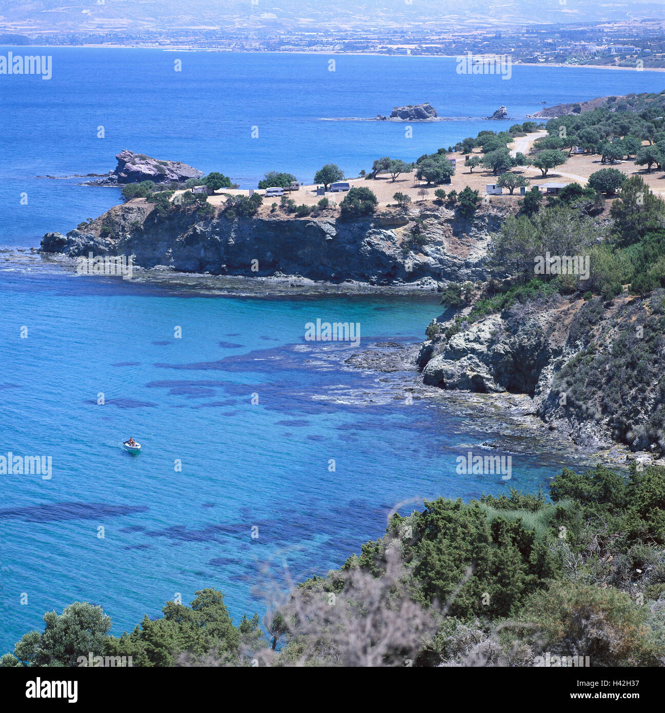 Cyprus, in Greek, peninsula Akamas, coast, Chrysochou bay, sea, Europe ...