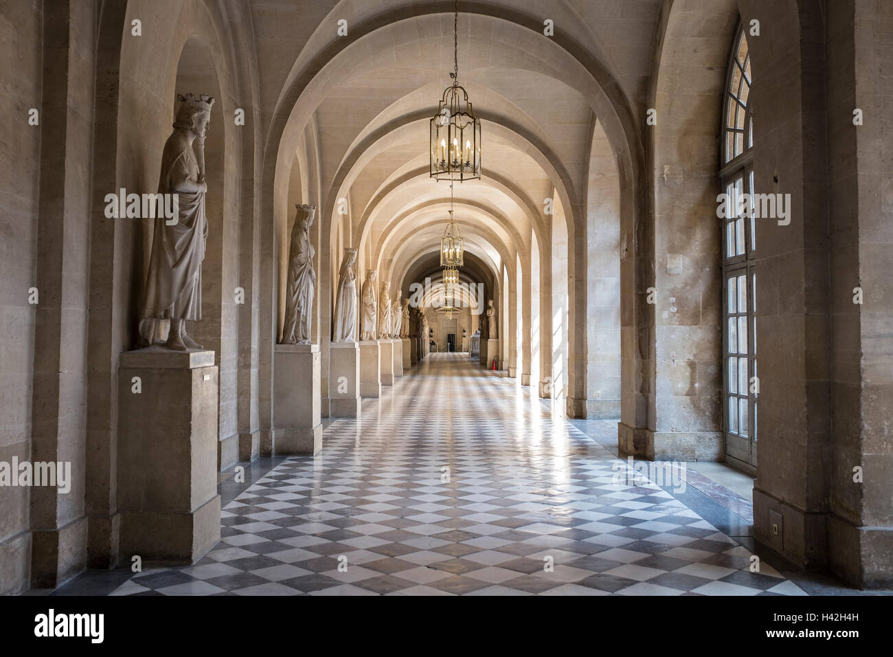 Corridor of Versailles Chateau Palace Paris France Stock Photo - Alamy
