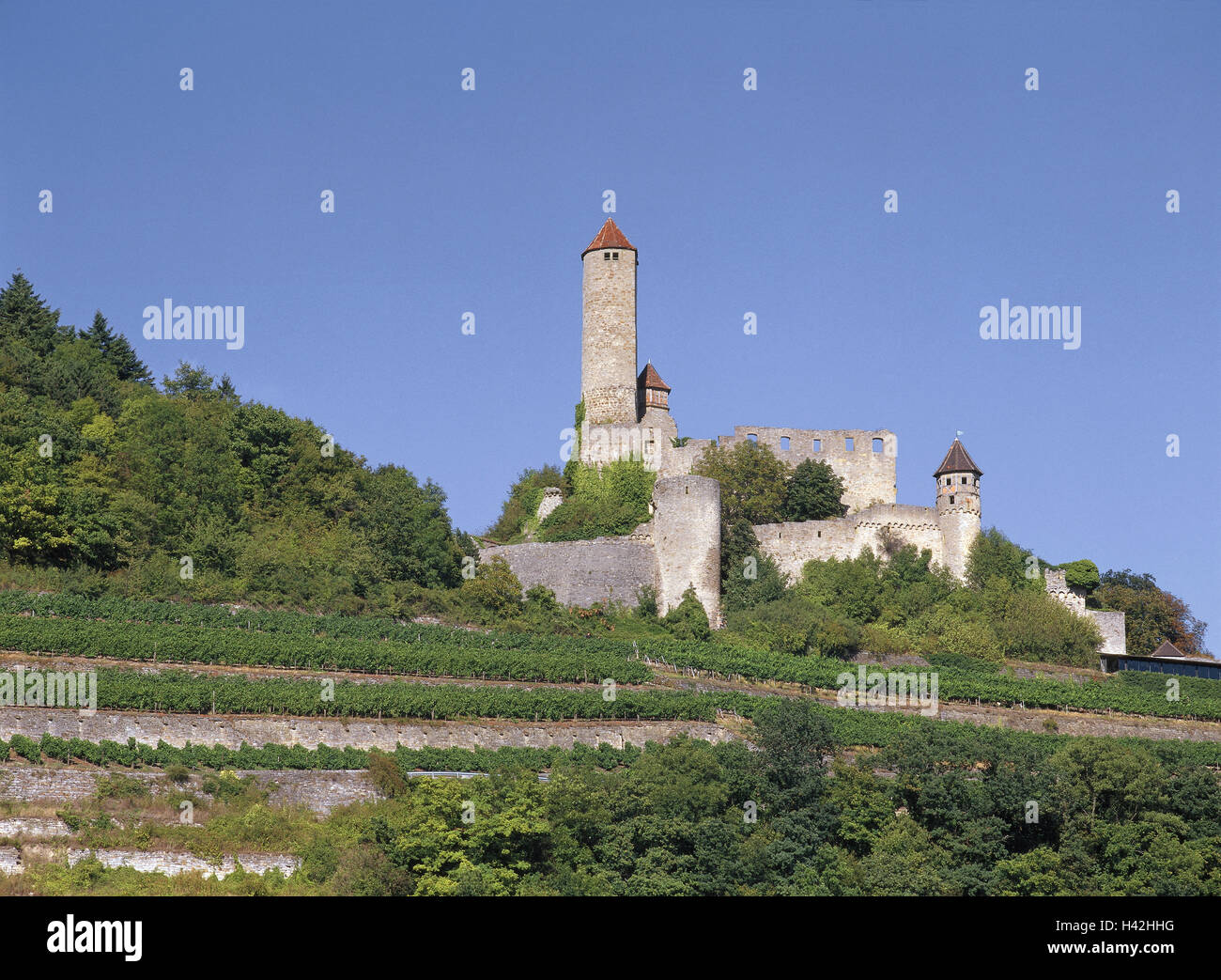 Germany, Baden-Wurttemberg, to Neckar rooms, castle horn mountain ...