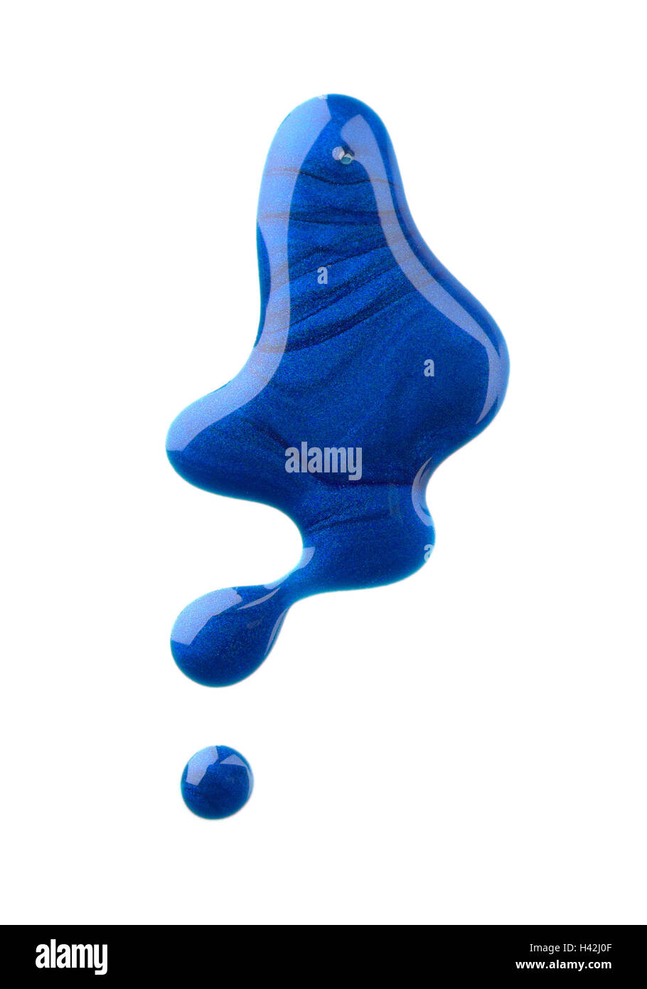 Blob of paint, blue, colour, colour spots, varnish, nail varnish ...