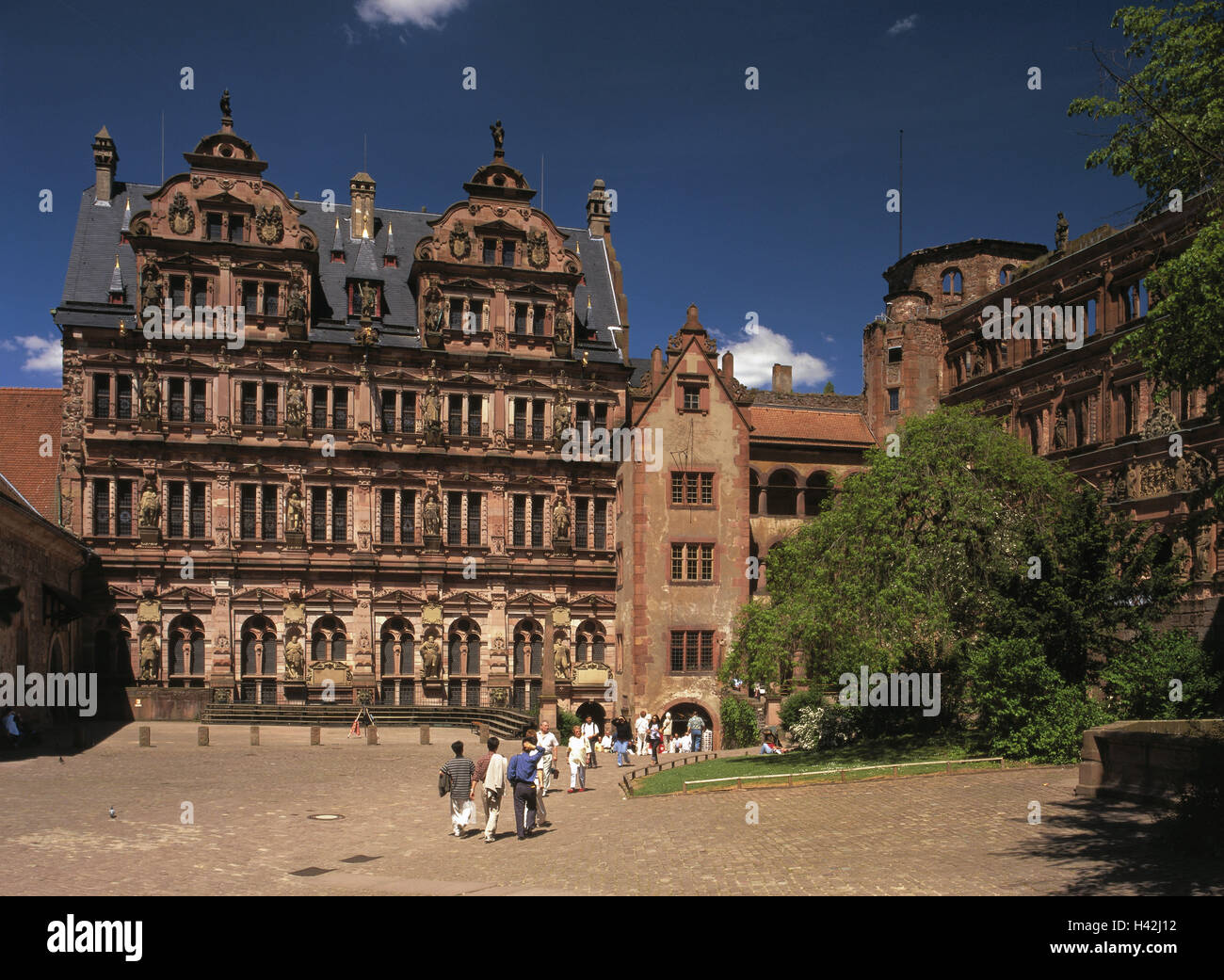 Germany, Baden-Wurttemberg, Heidelberg, lock, Friedrich's construction ...