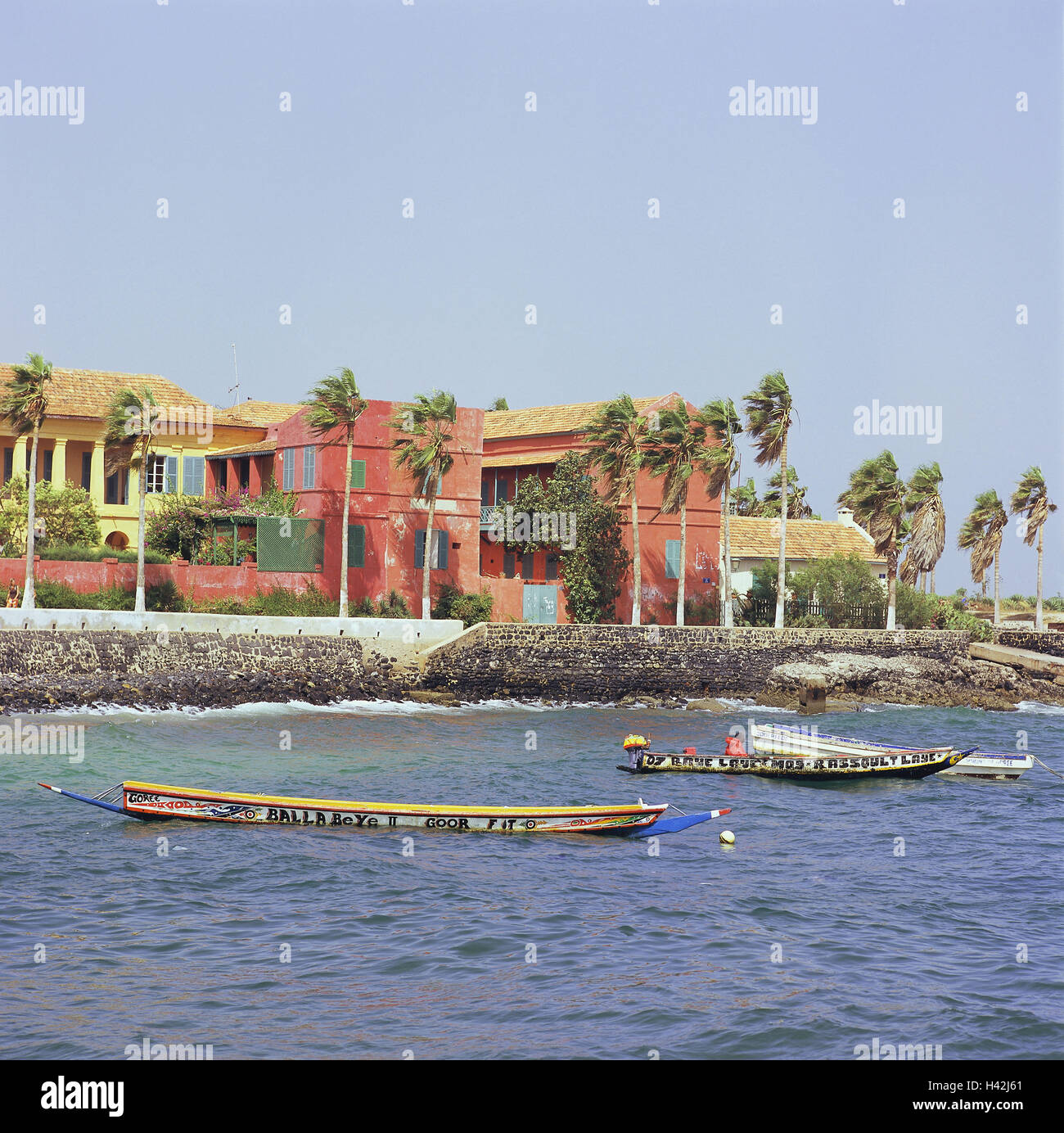 Senegal, the Cape Verde, Ile de Goree, local view, harbour, fishing ...